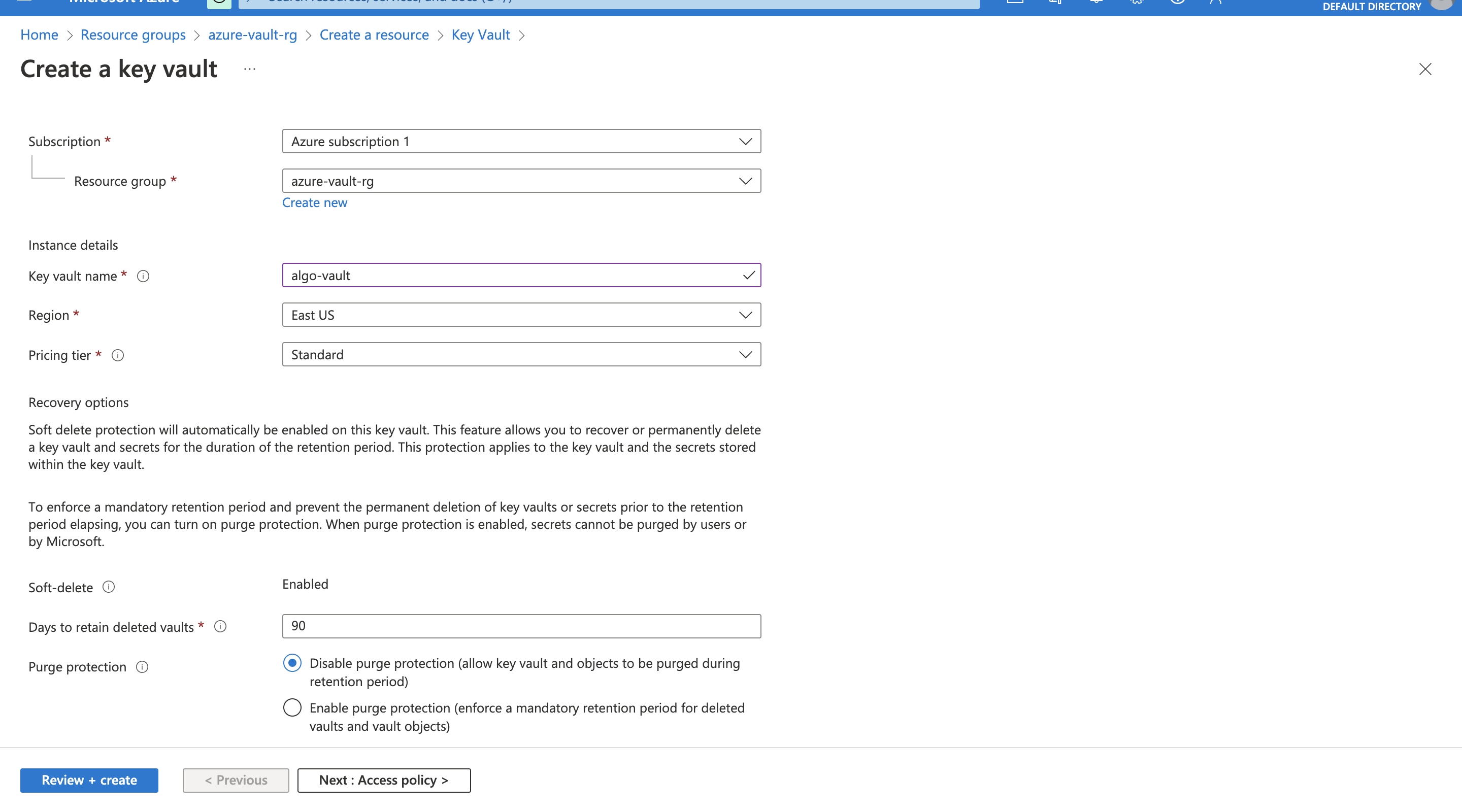 Using Azure Key Vault For Wallet Transactions Using Javascript Algorand Developer Portal